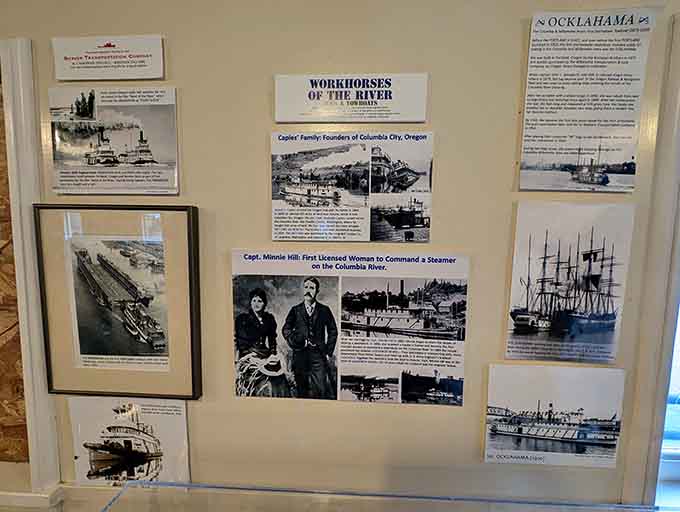 These historical displays celebrate the unsung heroes of river commerce, from tugboats to the people who operated them daily.
