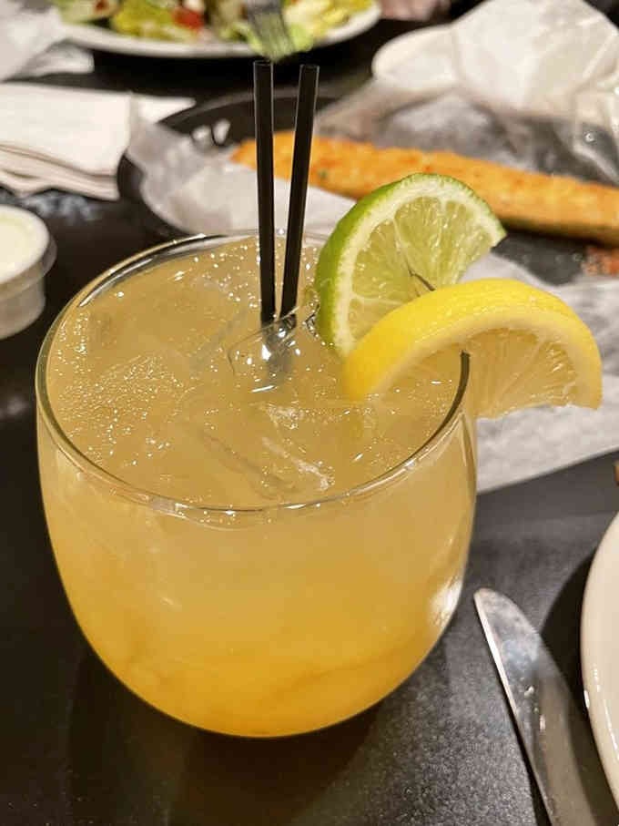 White sangria with citrus garnish, because even your beverage deserves to look this refreshing.