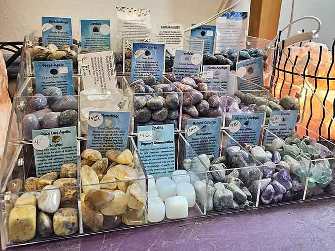 Crystals and gemstones promising good vibes, whether you believe in their powers or just like shiny things.