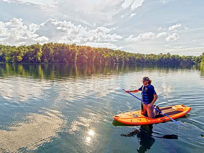 Paddleboarding across glass-smooth water surrounded by forest beats any gym membership you've ever considered buying.