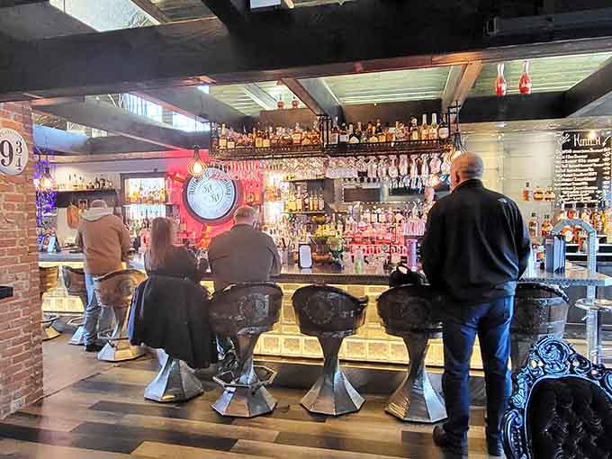 This bar's vintage barber chairs at the counter turn happy hour into the most stylish seat in southwest Wisconsin.