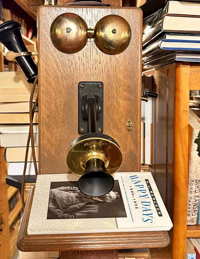 This vintage telephone probably connected more meaningful conversations than your entire smartphone ever will, just saying.