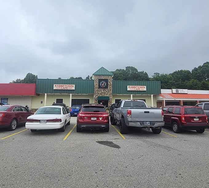 When the parking lot looks like this before 9 AM, you know you've found something the locals cherish.