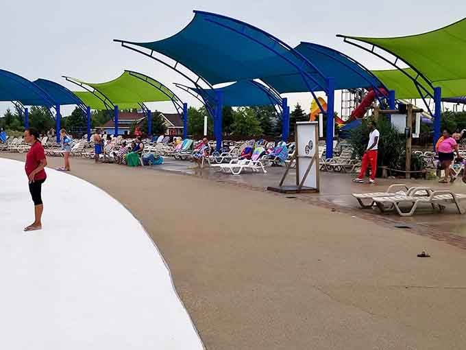 Those shade structures are the unsung heroes of any waterpark day, offering sweet relief between aquatic adventures.