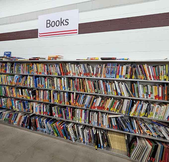 The book section draws serious browsers who understand that great reads don't require full retail prices.
