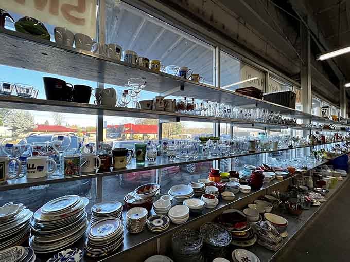 Enough dishes and glassware to host Thanksgiving dinner for the entire neighborhood, twice over probably.