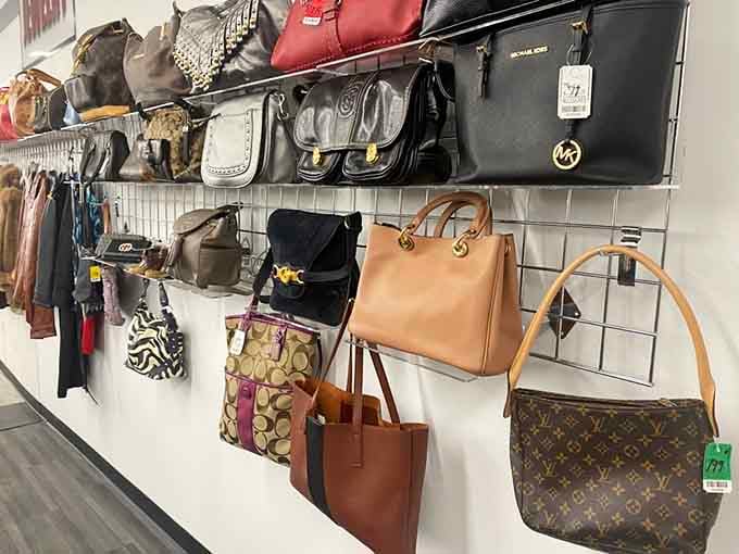 Designer handbags at thrift store prices make you feel like you've cracked some kind of retail code.