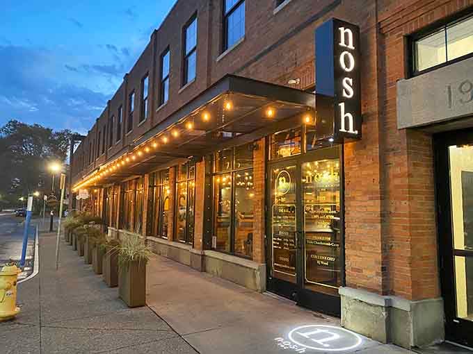 Nosh lights up the evening scene, offering sophisticated dining without the pretentious attitude or astronomical bill.