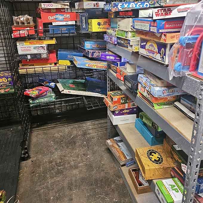 Board games galore, because sometimes the best entertainment doesn't require WiFi or a subscription service, imagine that.