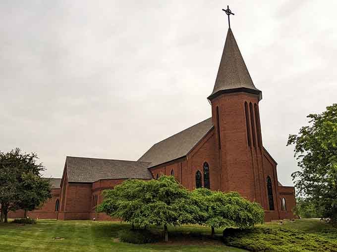 Historic churches like this one add architectural gravitas to a town that clearly values its heritage and aesthetics.