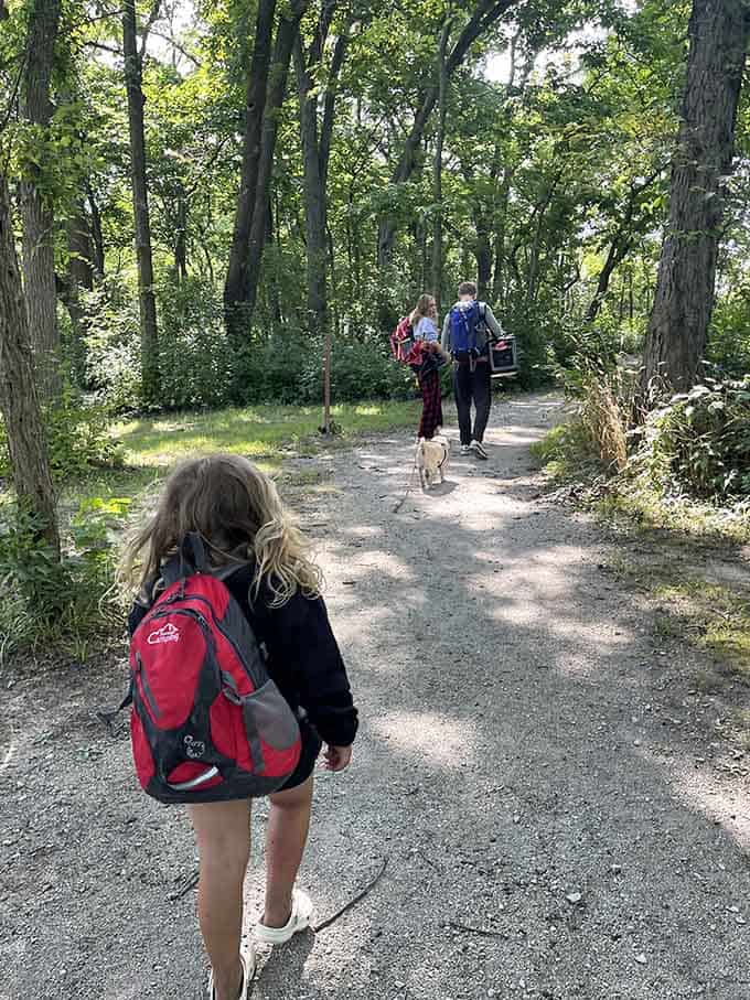 Three generations exploring together, proving that quality time doesn't require WiFi passwords or streaming subscriptions to succeed.