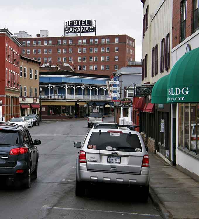 The Hotel Saranac sign towers over downtown like a beacon welcoming travelers to slow down and actually enjoy themselves.