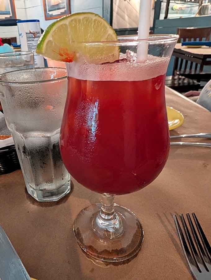 A strawberry daiquiri so refreshing, you'll forget you're nowhere near a beach for a moment.