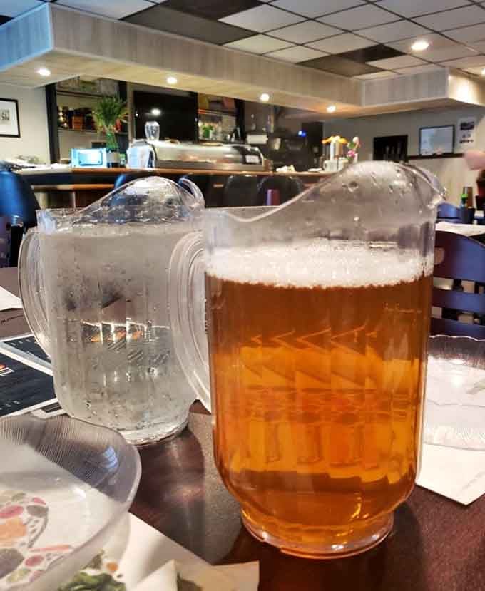 Cold water, hot tea: the yin and yang of beverage service, perfectly balanced for your Korean feast ahead.