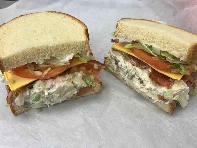 The chicken salad club on Texas toast is proof that sometimes the best sandwiches are the simplest ones.