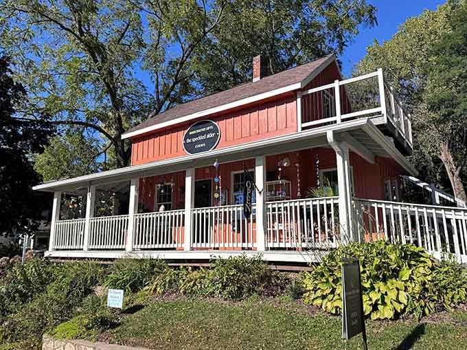 Speckled Alder Handicrafts sits pretty on the hillside, beckoning art lovers and curious wanderers alike.