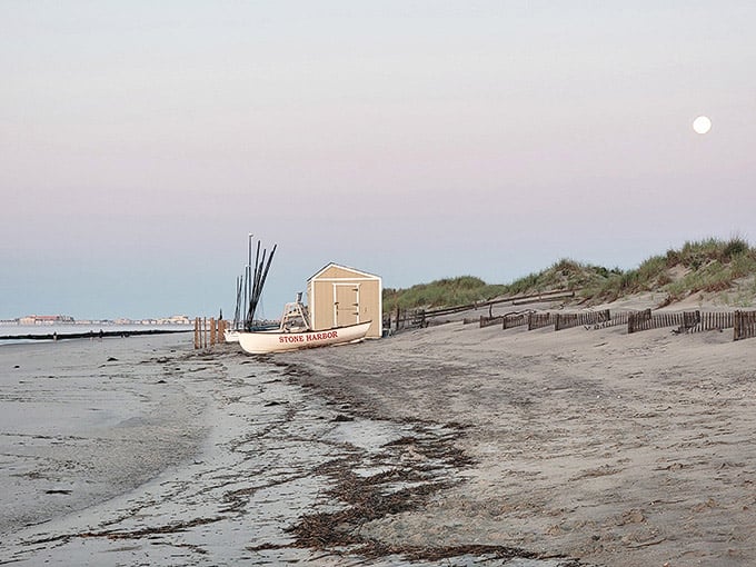 When the moon shows up for sunset, you know nature's putting on its best performance yet.