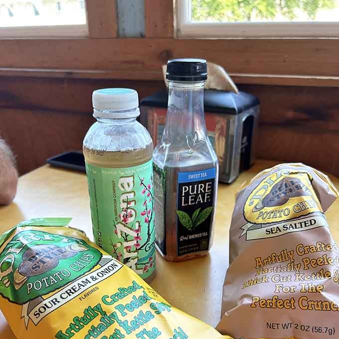 The casual presentation in that red checkered basket somehow makes everything taste more authentic and delicious.