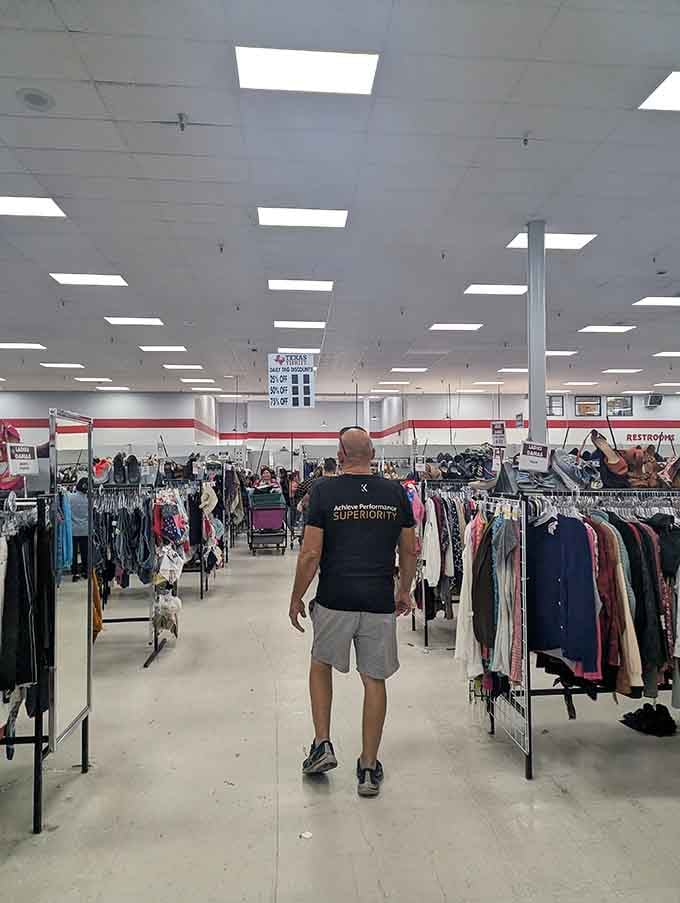 The wide aisles invite exploration, giving you plenty of room to maneuver your cart and your dreams.