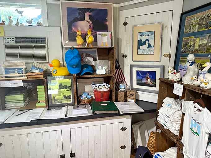 From rubber duckies to fine art prints, this place proves there's no wrong way to celebrate duck architecture.