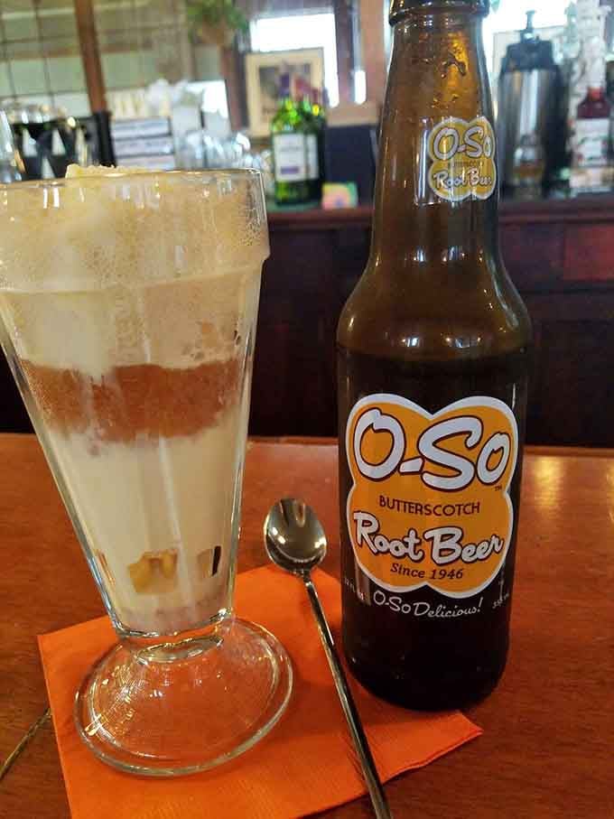 Root beer floats never went out of style, they just needed the right vintage setting to shine.