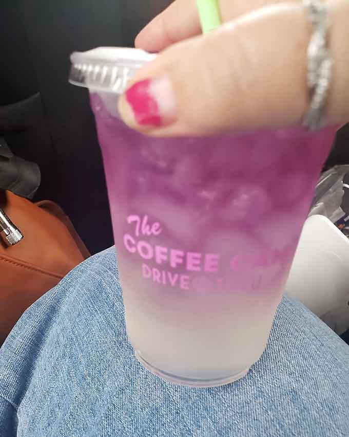 This vibrant purple lemonade looks like it was mixed by a wizard, and honestly, that's the kind of magic we need.
