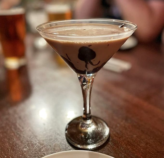 A chocolate espresso martini that looks this good almost makes you forget you're supposed to drink it.
