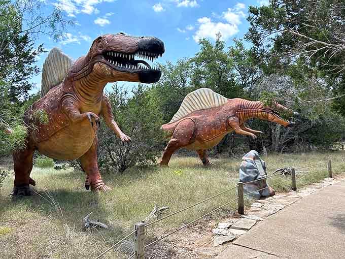 This prehistoric showdown freezes a moment when giants ruled and survival meant being bigger or smarter.