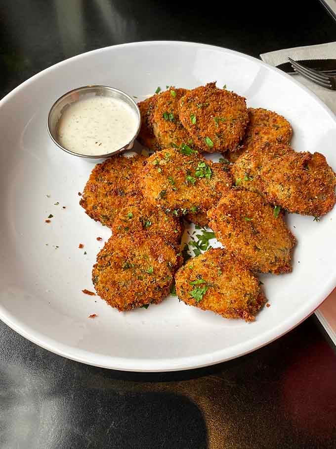 These Hub Caps are fried pickles so perfectly crispy, they might just convert the pickle skeptics among us.