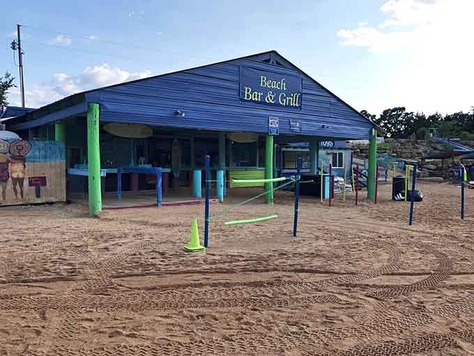 Beach Bar & Grill brings the refreshments right to the sand, because paradise requires proper fuel.