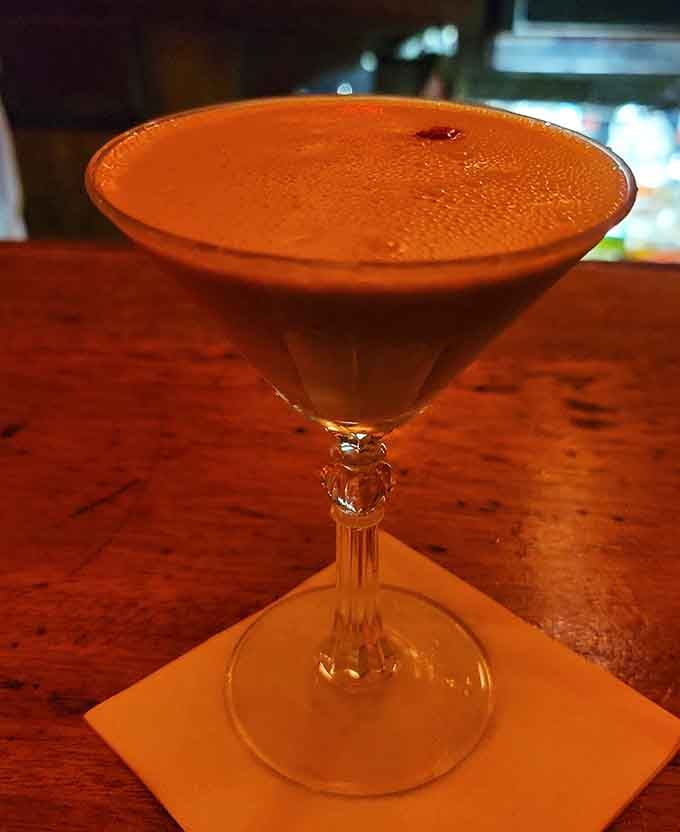 Chocolate martini so smooth it could sweet-talk its way past any Prohibition agent back in the day.