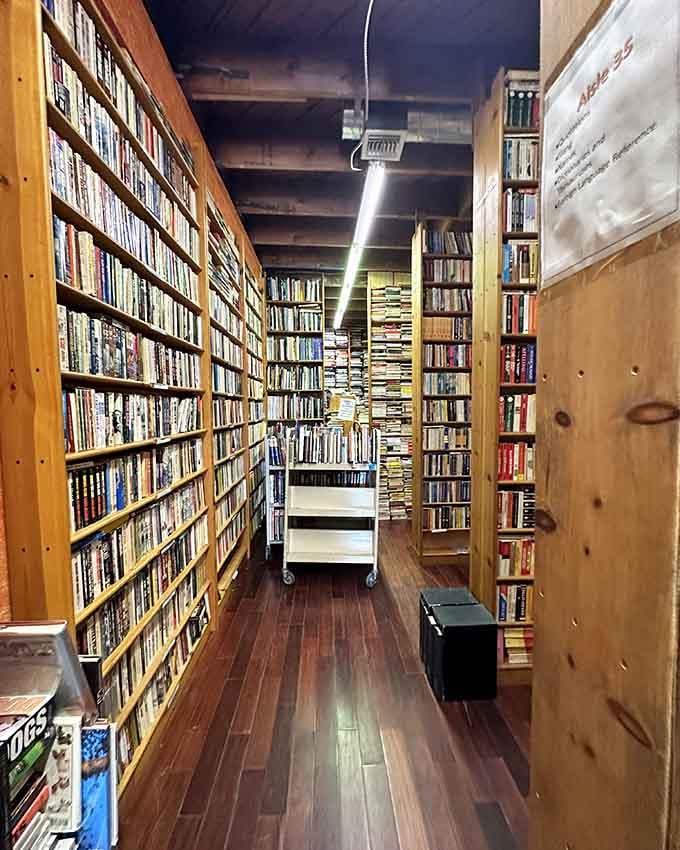 Narrow aisles create intimate browsing experiences, assuming you don't mind the occasional sideways shuffle.