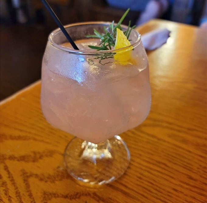 That cocktail garnish situation is fancier than most people's wedding centerpieces, and rightfully so.
