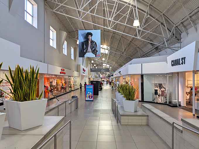 High ceilings and clean sightlines mean you can actually navigate without feeling like a sardine in Spanx.