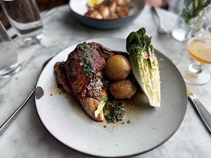 Roasted chicken elevated beyond the ordinary, proving comfort food can be elegant without losing its soul.