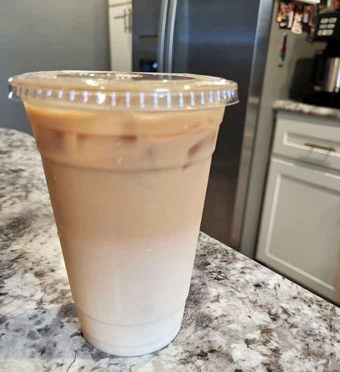 That iced vanilla latte looks like it was poured by someone who actually cares about your caffeine needs.