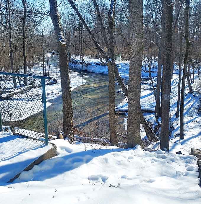 Winter transforms the gorge into a frozen wonderland, proving this place shines in every season imaginable.