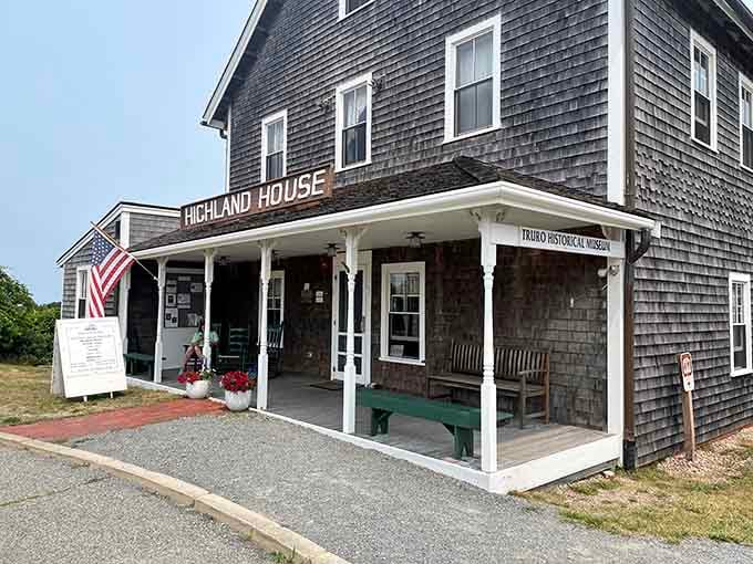 The Highland House Museum preserves Truro's past in weathered shingles and stories waiting to be discovered inside.