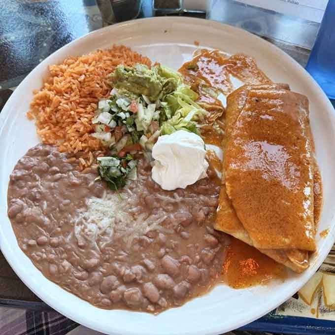 A chimichanga so beautifully constructed, it deserves its own architectural award and possibly a standing ovation from your stomach.
