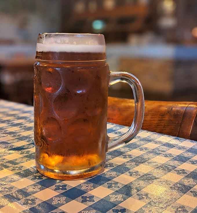 That perfectly poured German beer in a traditional stein is calling your name louder than your fitness tracker ever could.