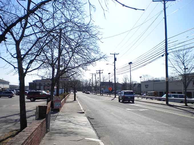 Wide streets and blue skies, the kind of scene that makes suburban life look pretty darn appealing.