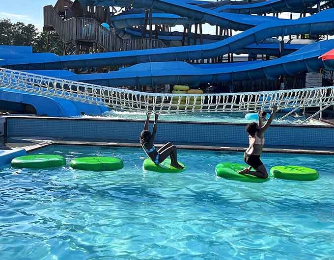 Nothing says summer fun like navigating a floating obstacle course while trying not to fall into the drink.
