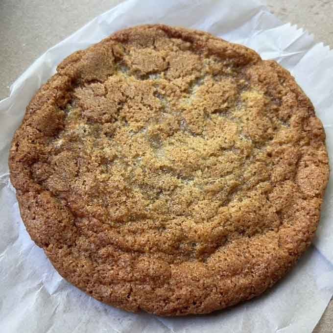 A toffee cookie the size of your face, which is exactly the right size for a cookie, thank you very much.