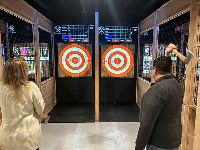 Throwing axes turns out to be surprisingly therapeutic, and way more fun than your usual date night.