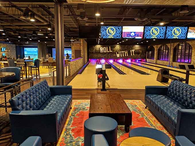 Because sometimes you need to roll strikes between slot spins&mdash;this isn't your average casino experience, folks.