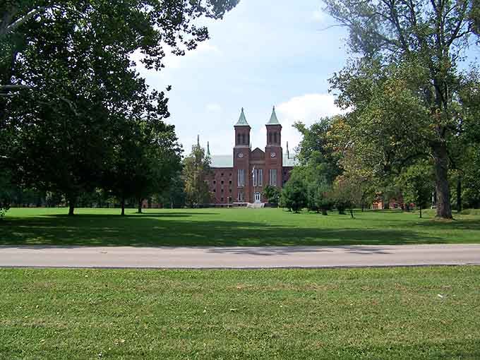 Antioch Hall anchors the campus with twin towers that have watched generations of idealists change the world.
