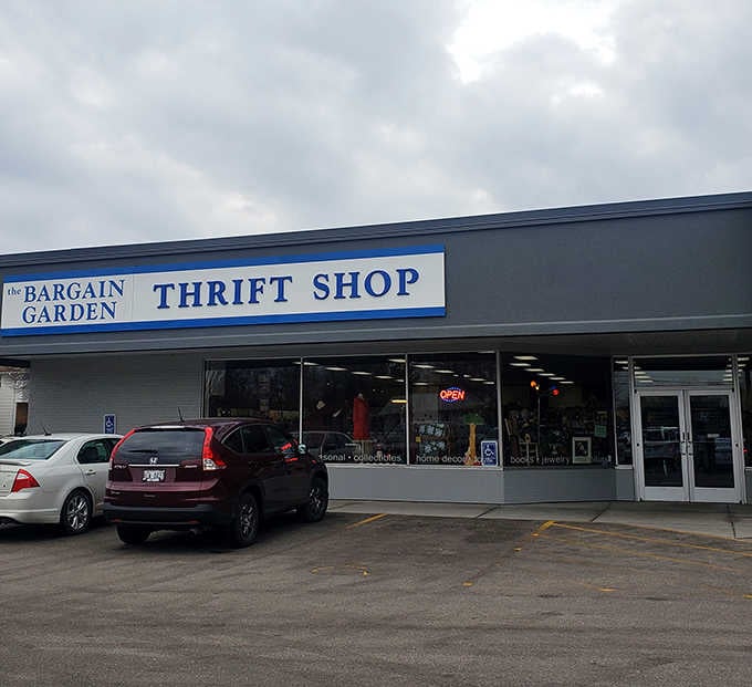 Straightforward signage and ample parking announce a no-frills approach to serious bargain hunting in this well-stocked shop.