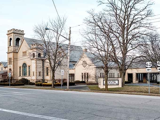 Elegant architecture meets small-town charm where community gatherings have happened for over a century of Sundays.