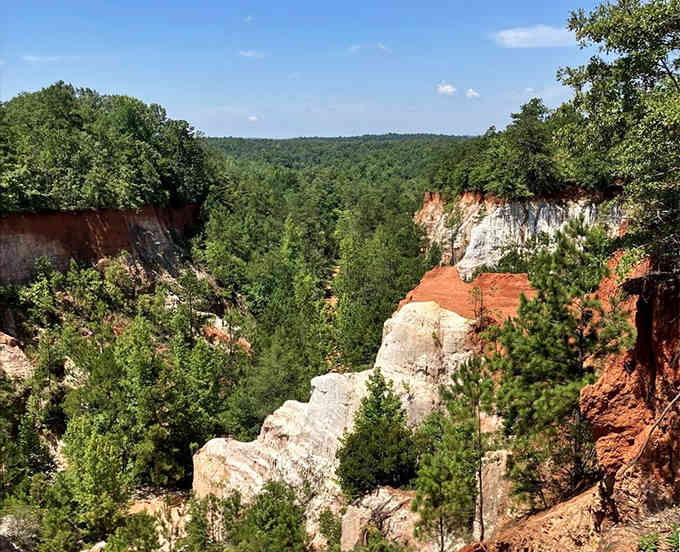Providence Canyon's layered red and orange cliffs prove that Georgia's "Little Grand Canyon" earned its nickname fair and square.