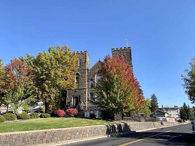 Enjoy the beautiful scenery surrounding this striking, historic stone building, a true architectural landmark in the lovely town of Pullman.